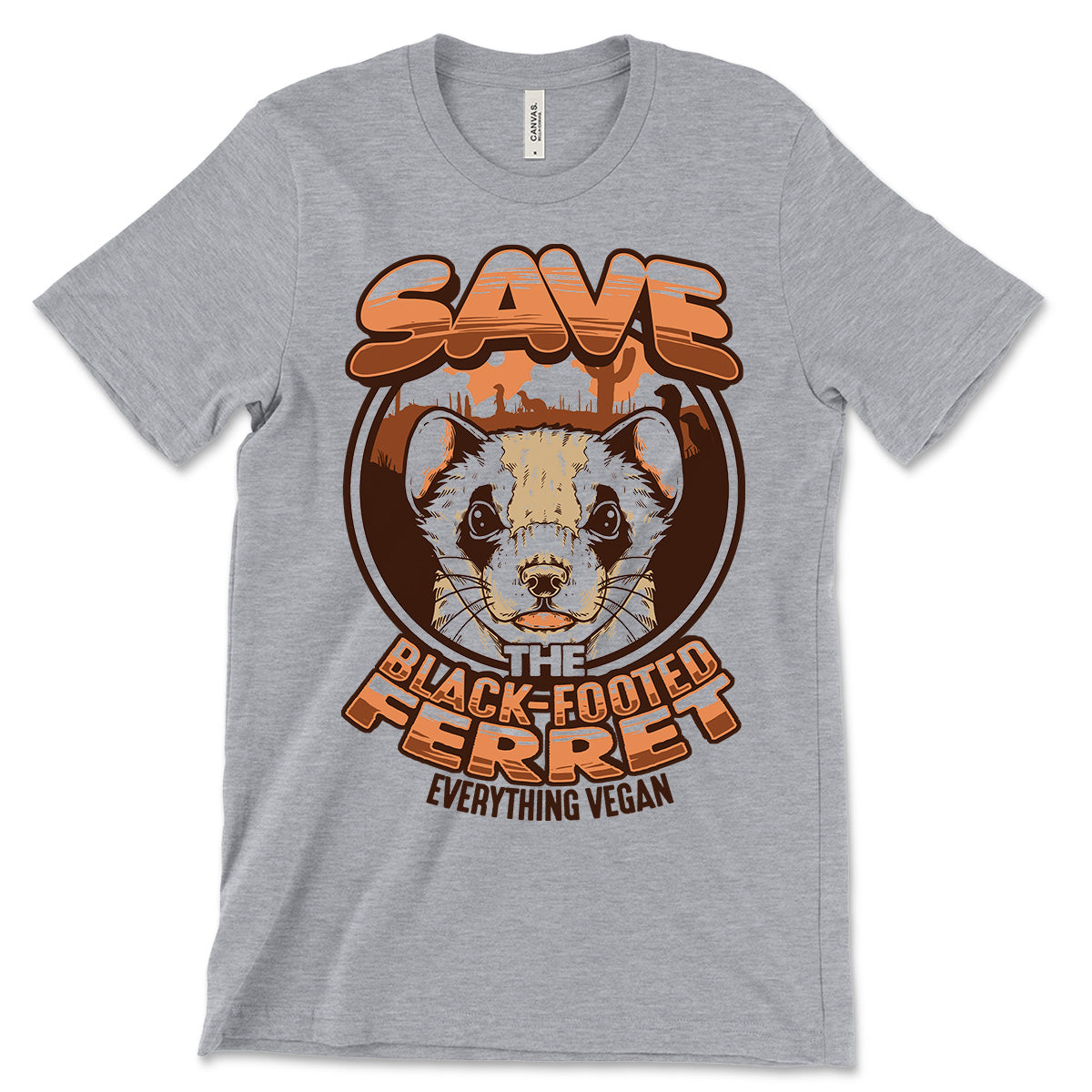 Save The Black Footed Ferret T-Shirt – Everything Vegan